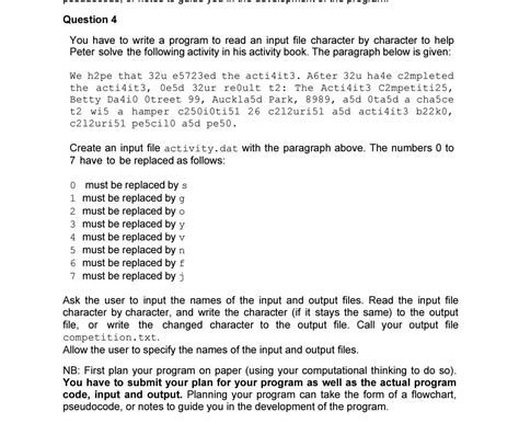 Solved You Have To Write A Program To Read An Input File