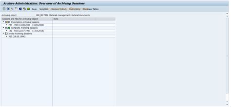Mbav Sap Tcode Manage Material Document Archive