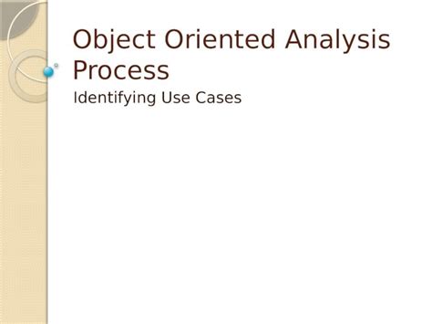 Pptx Object Oriented Analysis Process Dokumen Tips