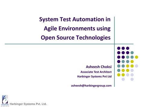 ppt system test automation in agile environments using open source