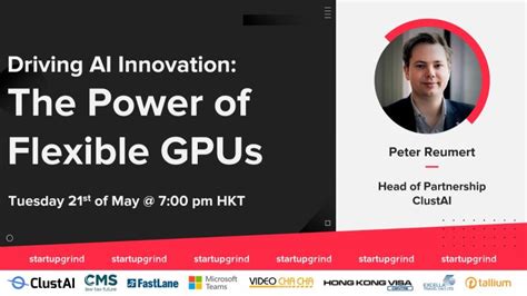 clustai on linkedin startupgrind ai gpus gpus aiinnovation