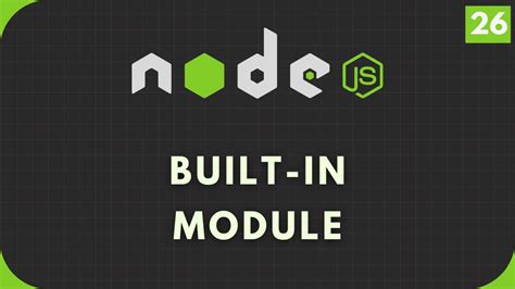 Nodejs Tutorial 26 Built In Module Youtube