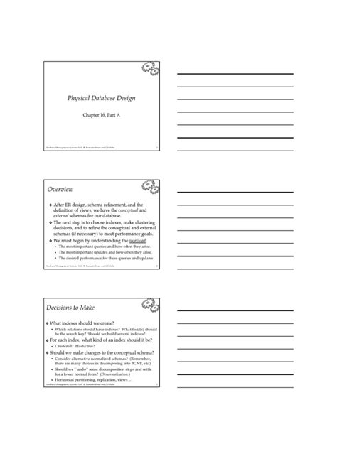 Physical Database Design Pdf Database Index Database Design