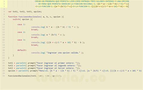Funciones Javascript Funciones Racionales Tutorias Co