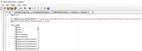Connect To Excel Using Vb Component In Rhino 8 Grasshopper Mcneel Forum