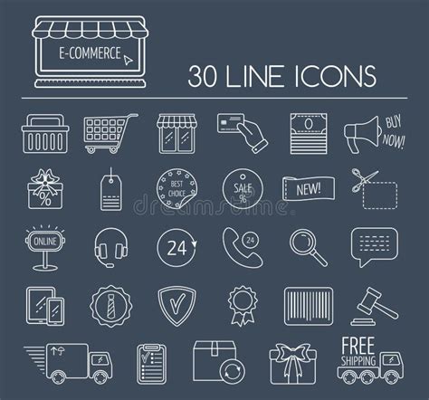Set Of E Commerce Line Icons Line Icons For Business Web Development