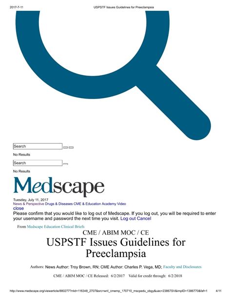 Uspstf Issues Guidelines For Preeclampsia