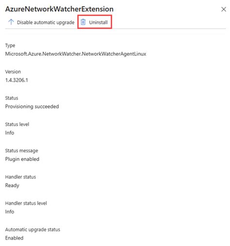 Manage Network Watcher Agent Vm Extension Linux Microsoft Learn