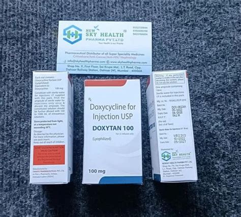 Doxycycline 100 Mg Inj Doxytan At ₹ 95vial Pharmaceutical Tablets In Mumbai Id 25702623555