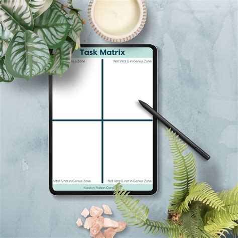 Simple Priority Matrix Simple Task Matrix Brain Dump Decision Matrix Etsy