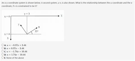 Solved An X Y Coordinate System Is Shown Below A Second Chegg