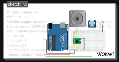 Steppermotorpotenciometer Wokwi Esp32 Stm32 Arduino Simulator