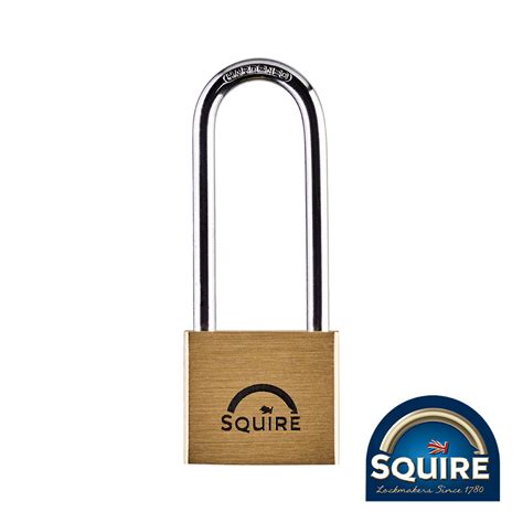 Squire Ln4s Long Shackle Premium Marine Grade Brass Padlock Squire