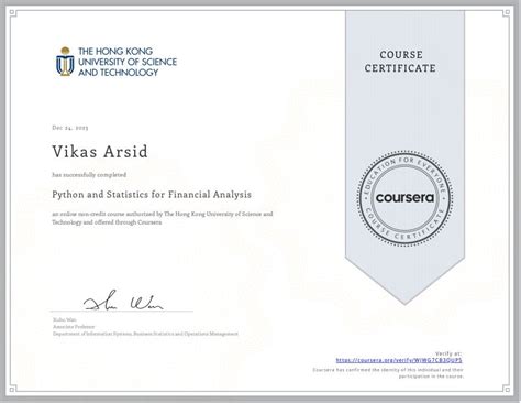 Conquered Python And Stats For Financial Analysis At Hkust Vikas