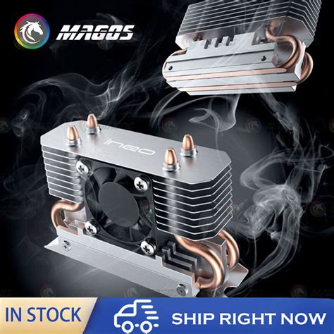 알루미늄 컴퓨터 m 2 ssd 방열판 m2 2280 nvme 방열 pwm 냉각 팬 쿨러 이중 구리 히트 파이프 라디에이터
