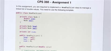 Solved Cps 350 ﻿assignment 1in This Assignment You Are