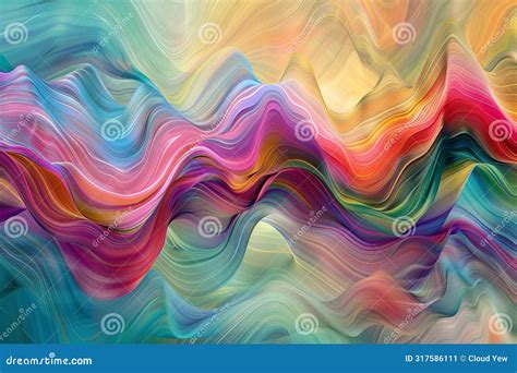 Creative Interpretation Of Sound Wave Patterns In A Colorful Abstract Design Stock Illustration