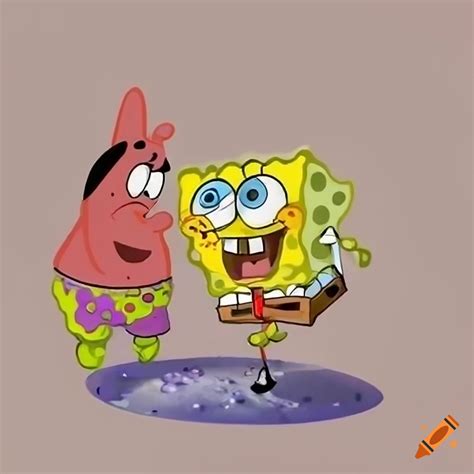 Spongebob And Patrick Fighting