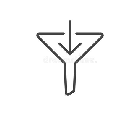 Funnel Icon Vector Sort Sign Filter Symbol Black And White Stock