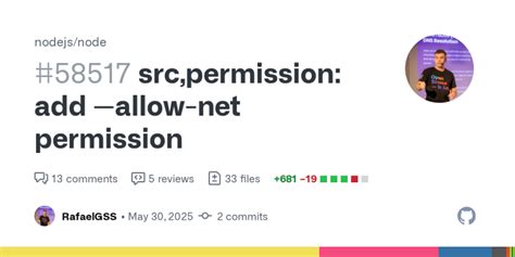 the node js permission model might get a network validation 💚 rafael