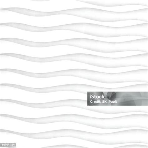 원활한 추상 패턴입니다 화이트 텍스처입니다 웨이브 물결 모양 현대 기하학적 흰색 배경입니다 인테리어 디자인 벽 3d 벡터 일러스트 레이 션 0명에 대한 스톡 벡터 아트 및