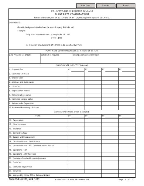 Eng Form 6220 Fill Out Sign Online And Download Fillable Pdf Templateroller