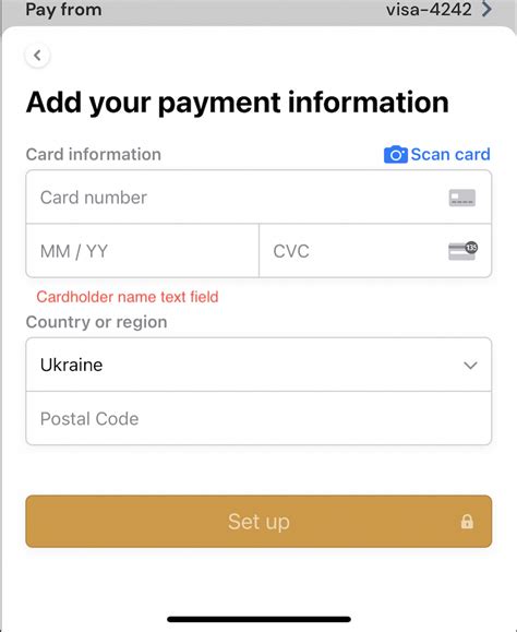 Question Request Card Holder Name When Using Paymentsheet · Issue