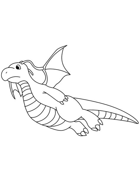 Pokemon Dragonite Coloring Pages Free Printable