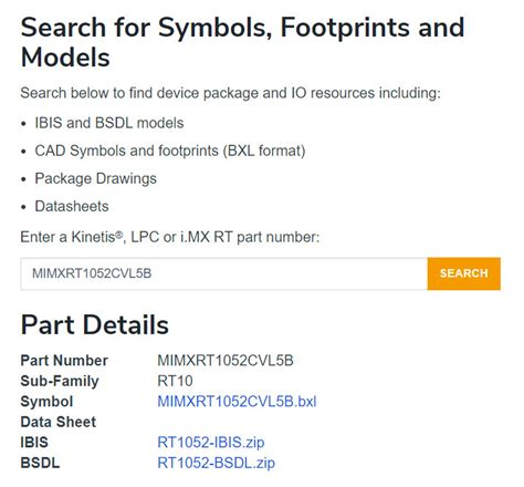 extracting step 3d models of kinetis lpc i mxrt part numbers nxp