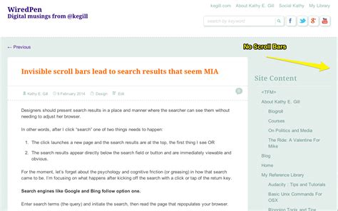 Invisible Scroll Bars Lead To Search Results That Seem Mia Wiredpen