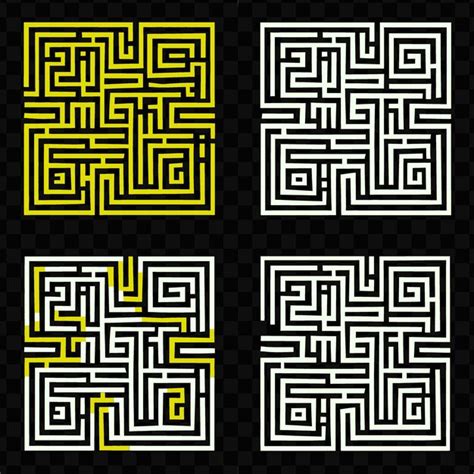 Premium PSD Intricate Maze Design With Complex Paths And Lines Design