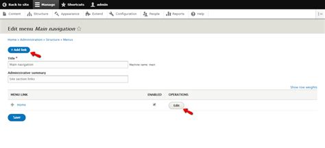 Modifying Menus In Drupal Hostarmada