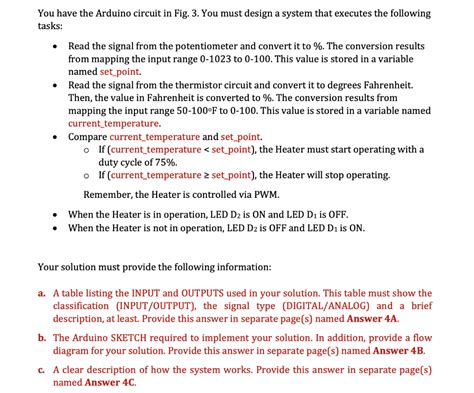 Solved You Have The Arduino Circuit In Fig 3 You Must