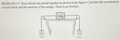 Solved Problem 15 Three Blocks Are Joined Together As Shown