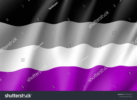 International Asexual Waving Flag People Movement Stock Vector Royalty