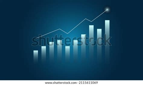 Bar Chart Line Graph Show Stock Stock Vector Royalty Free