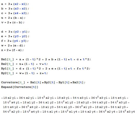 Math Calculating The Inflection Point Of A Cubic Bezier Curve