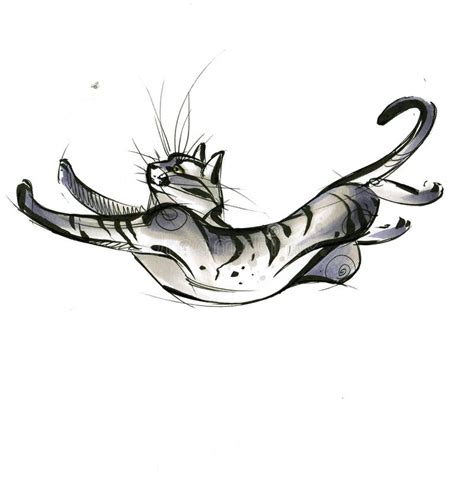 Sketch Of A Cat Jumping Stock Illustration Illustration Of Cheerful