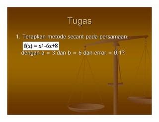 7 Metode Secant PDF Physics Science