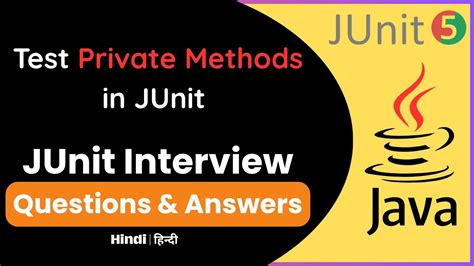How To Test Private Methods In Junit Junit 5 Interview Question