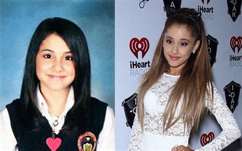 Pop Music Star Ariana Grande Middle School Yearbook Photo Before