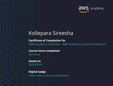 Kollepara Sireesha On Linkedin Aws Cloud Fundamentals Foundations