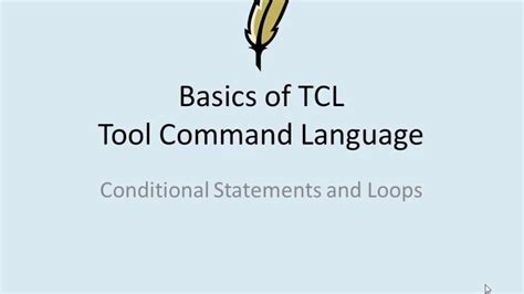 Tcl Lecture 4 Loops In Tcl Tcl Tutorial 4 Minutes Looping