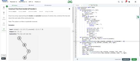 codingchallenge gfg160 binarytree treeconstruction recursion
