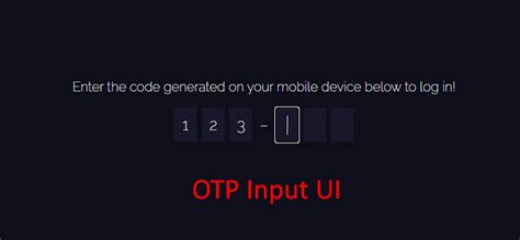 Otp Input Complete User Interface Jquery