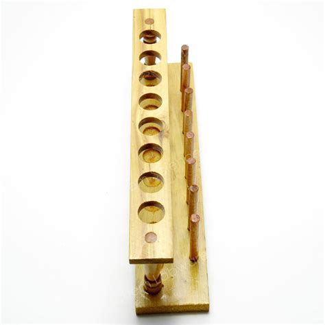 8 Holes 20mm Wooden Lab Test Tube Rack Holder Labo Grandado