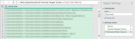 list files in a folder and subfolders with power query