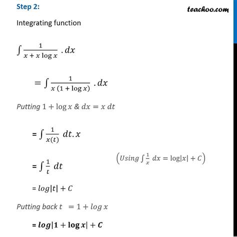 Ex 7 2 3 Integrate 1 X X Log X Class 12 Ncert