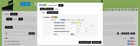 Nodegoat Guide Set Conditions To Change The Colour Of Nodes