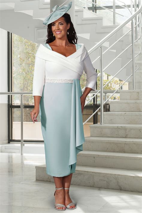 Dressed Up By Veromia Two Tone Pleat Detail Dress Mintivory Du708tj